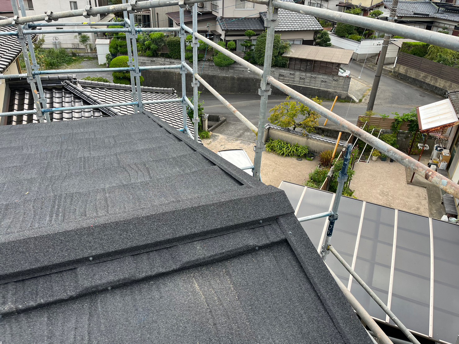 下松市T様邸屋根カバー葺き工事｜ブログ｜新着情報｜（山口県岩国市・周南市の屋根リフォーム・外壁塗装リフォームならやねや職人〈ナガタニ興産〉）